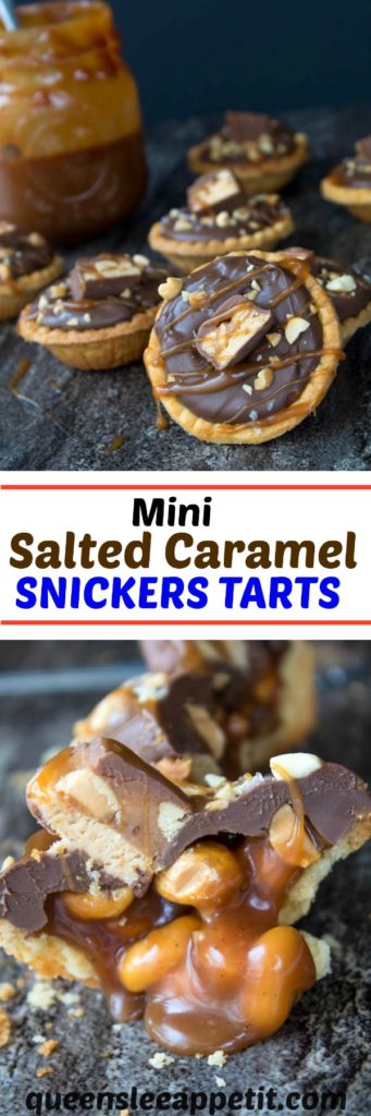 Mini Salted Caramel Snickers Tarts ~ Recipe | Queenslee Appétit