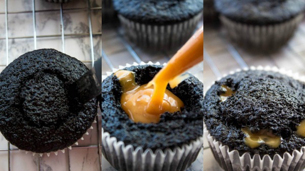 Chocolate and Peanut Butter Lava Cupcakes ~ Queenslee Appétit