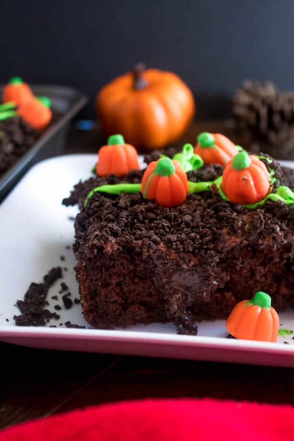 Pumpkin Patch Poke Cake ~ Recipe | Queenslee Appétit
