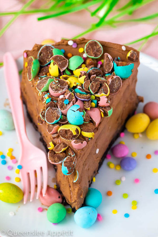 Malted Easter Egg Milk Chocolate Cheesecake | Queenslee Appétit