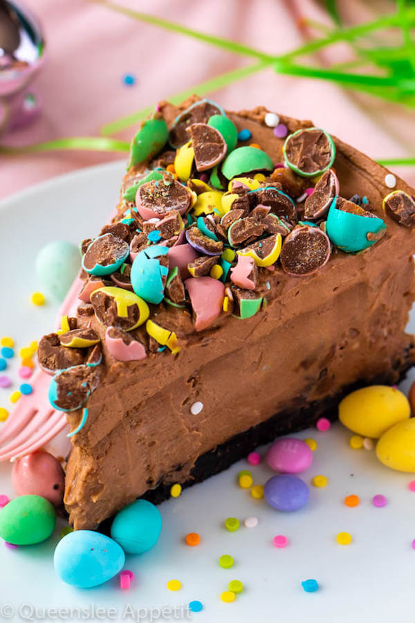 Malted Easter Egg Milk Chocolate Cheesecake | Queenslee Appétit