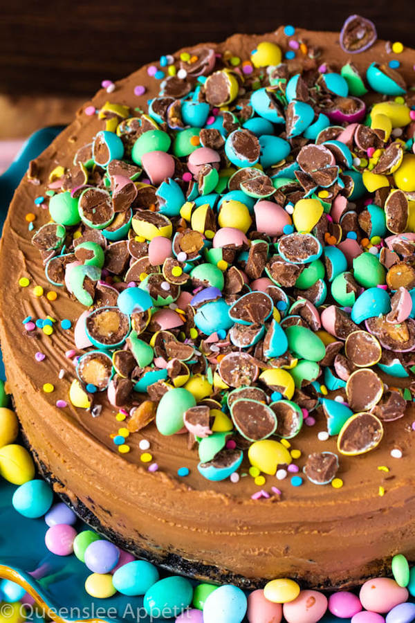 Malted Easter Egg Milk Chocolate Cheesecake | Queenslee Appétit