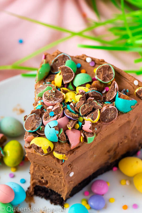 Malted Easter Egg Milk Chocolate Cheesecake | Queenslee Appétit