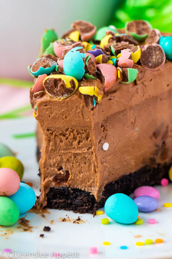 Malted Easter Egg Milk Chocolate Cheesecake | Queenslee Appétit