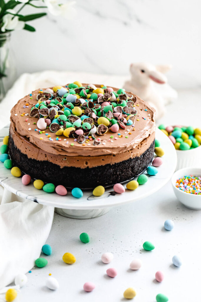 Malted Easter Egg Milk Chocolate Cheesecake | Queenslee Appétit