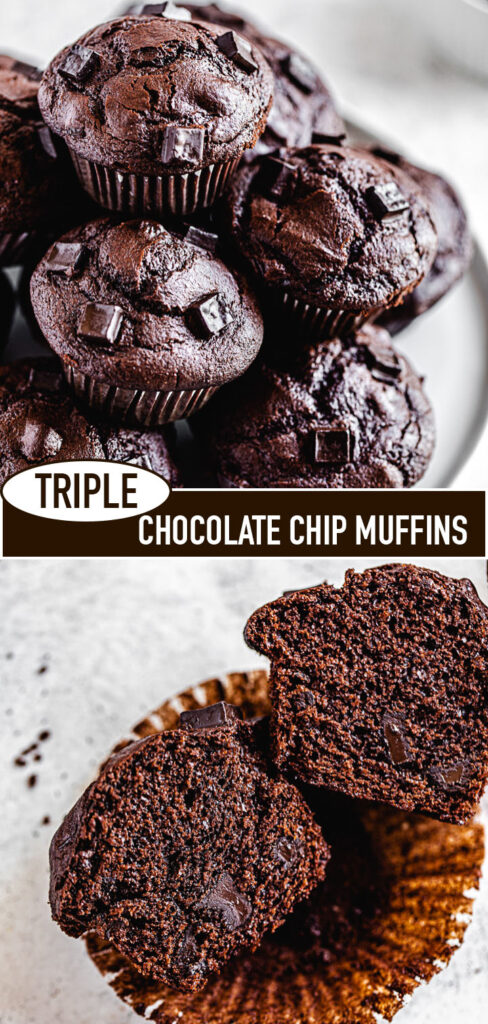 Triple Chocolate Chip Muffins | Queenslee Appétit