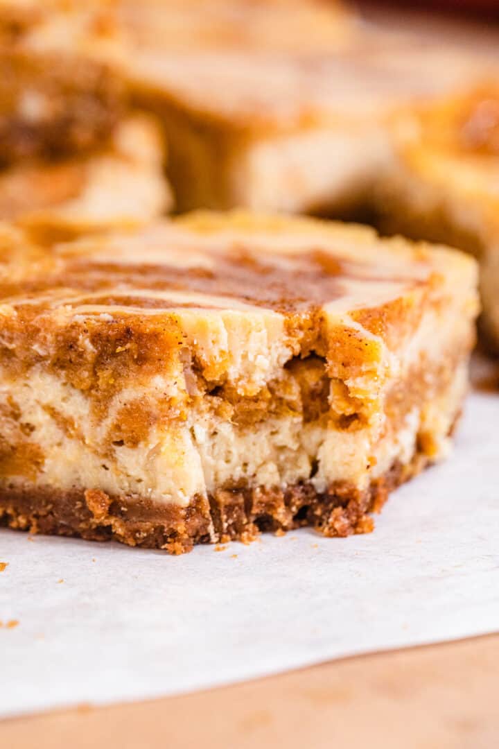 Sweet Potato Swirl Maple Cheesecake Bars Recipe | Queenslee Appétit